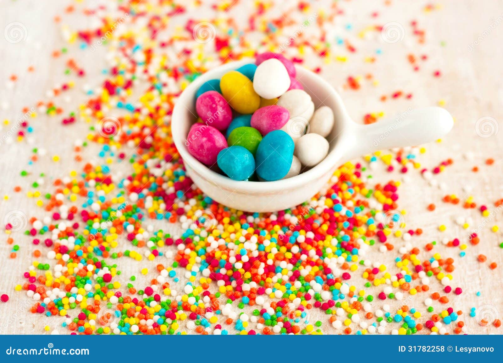 Many Bright Coloured Candy for Decoration Stock Photo - Image of white ...