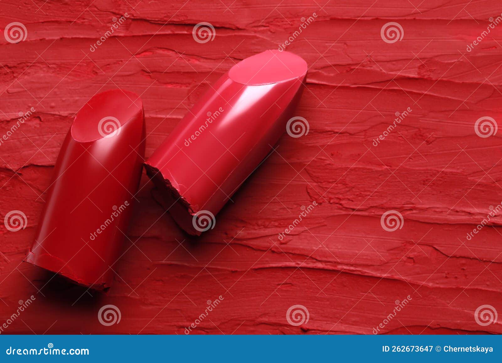 Many Bright Lipsticks and Smears, Top View Stock Image - Image of ...