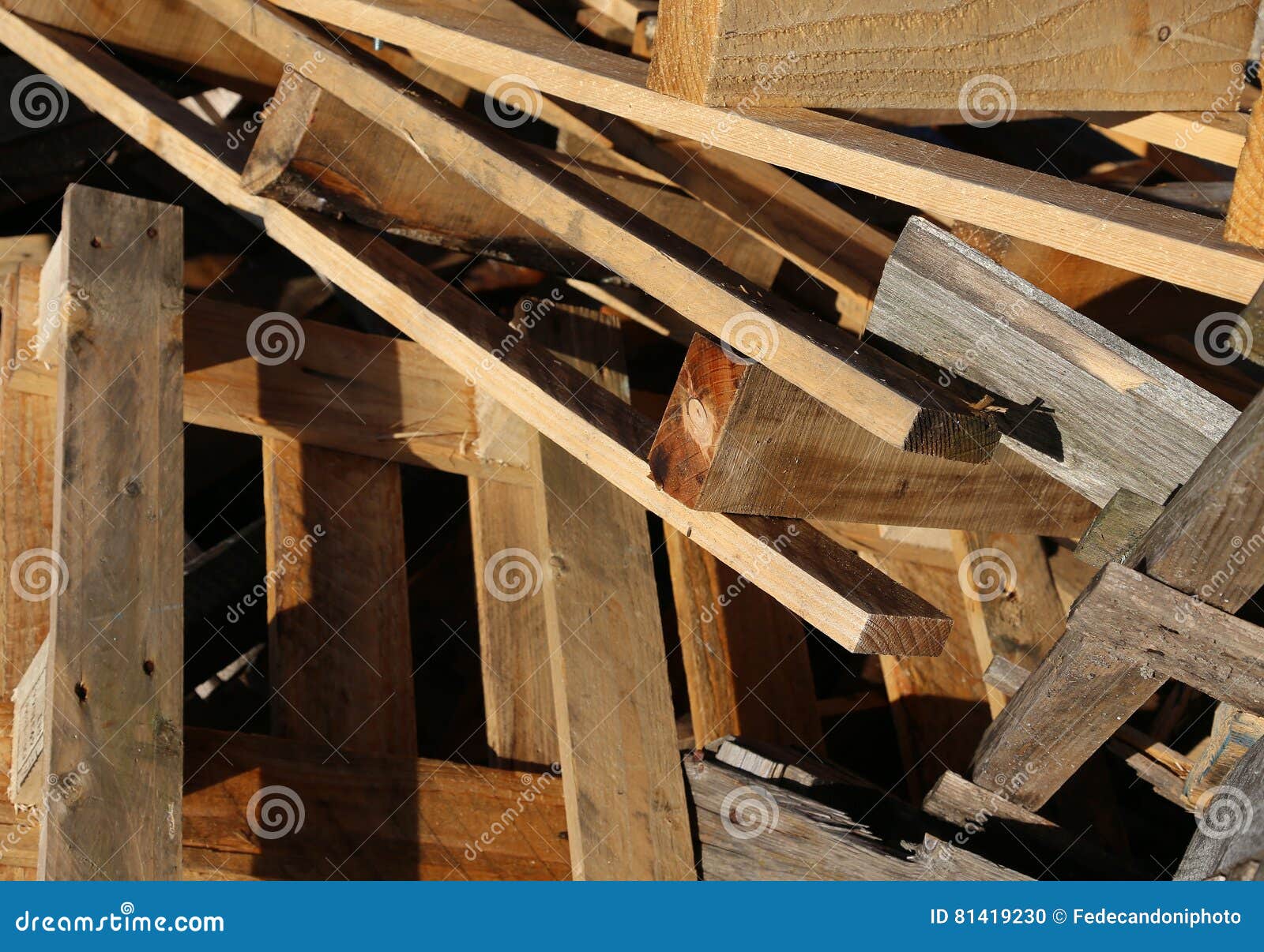 Many broken wooden pallets stock photo. Image of garbage - 81419230