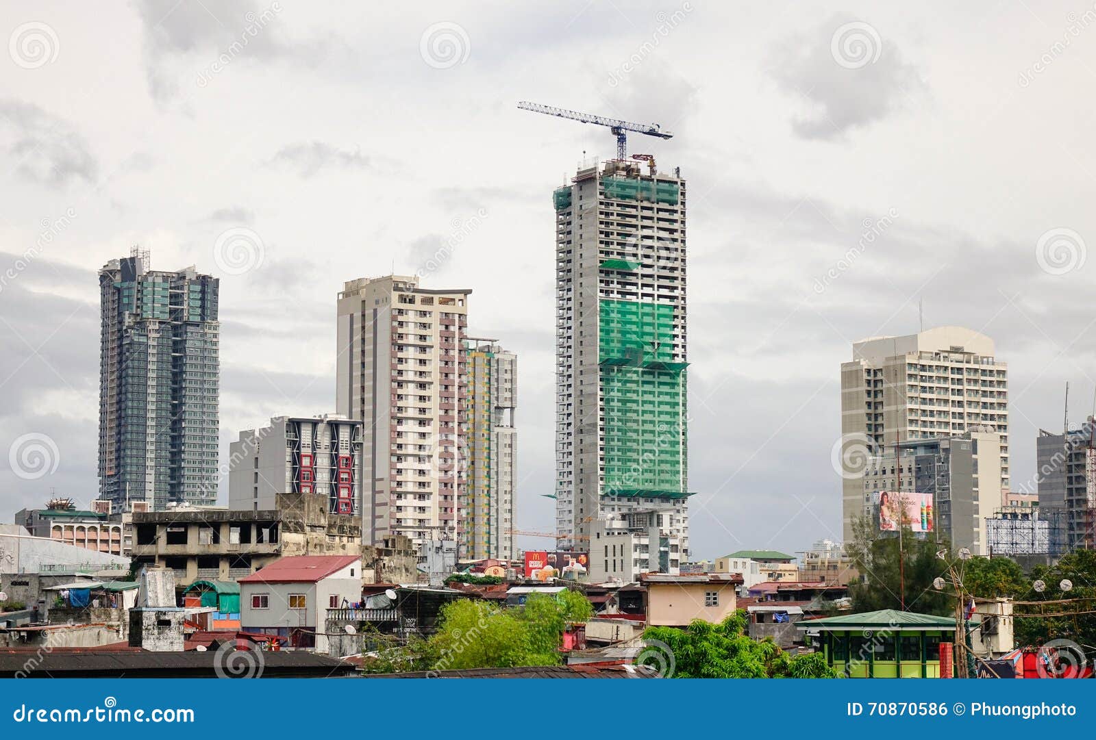 Many Buildings Located at EDSA in Manila, Philippines Editorial Photo ...