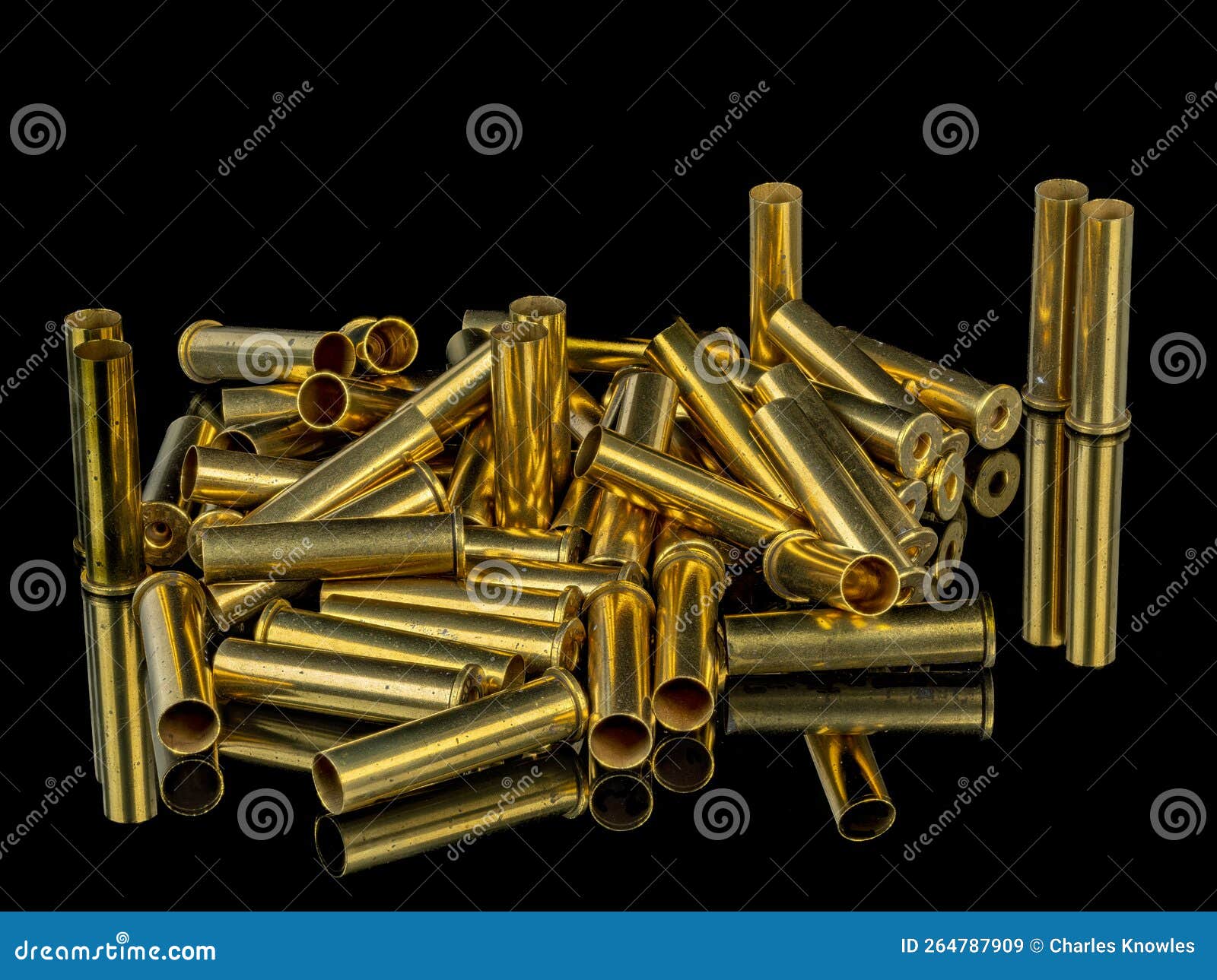 Empty Rifle Cartridges Made of Brass Stock Image - Image of empty ...