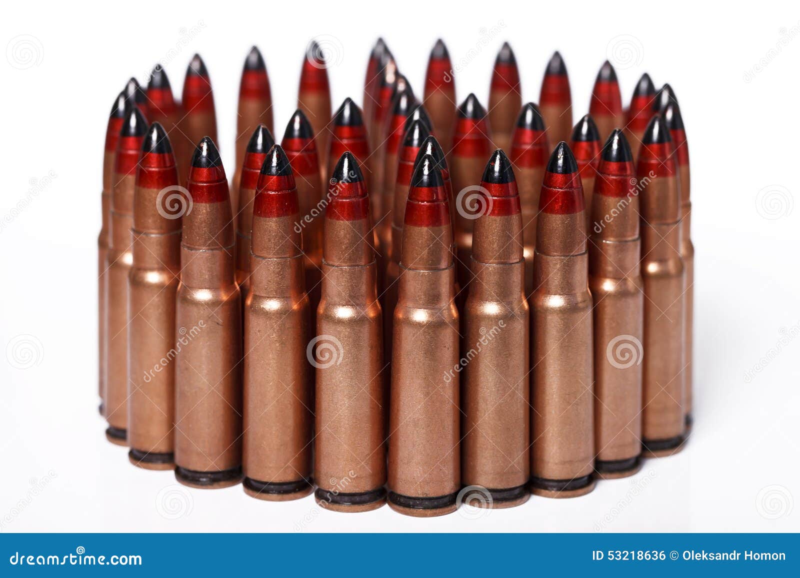 Many Bullets in the Shape of a Circle Stock Photo - Image of ...