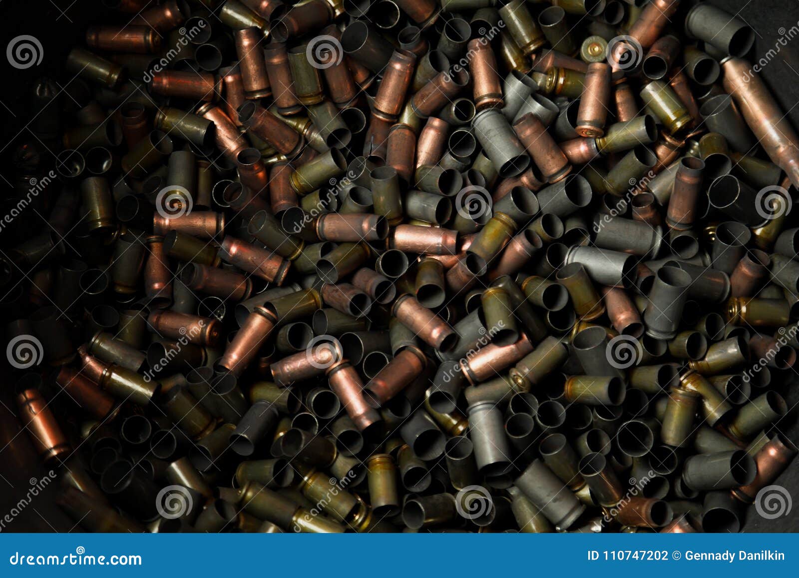 One Bullet Bottom Isolated On White Background. Cartridge 7.62 Caliber ...