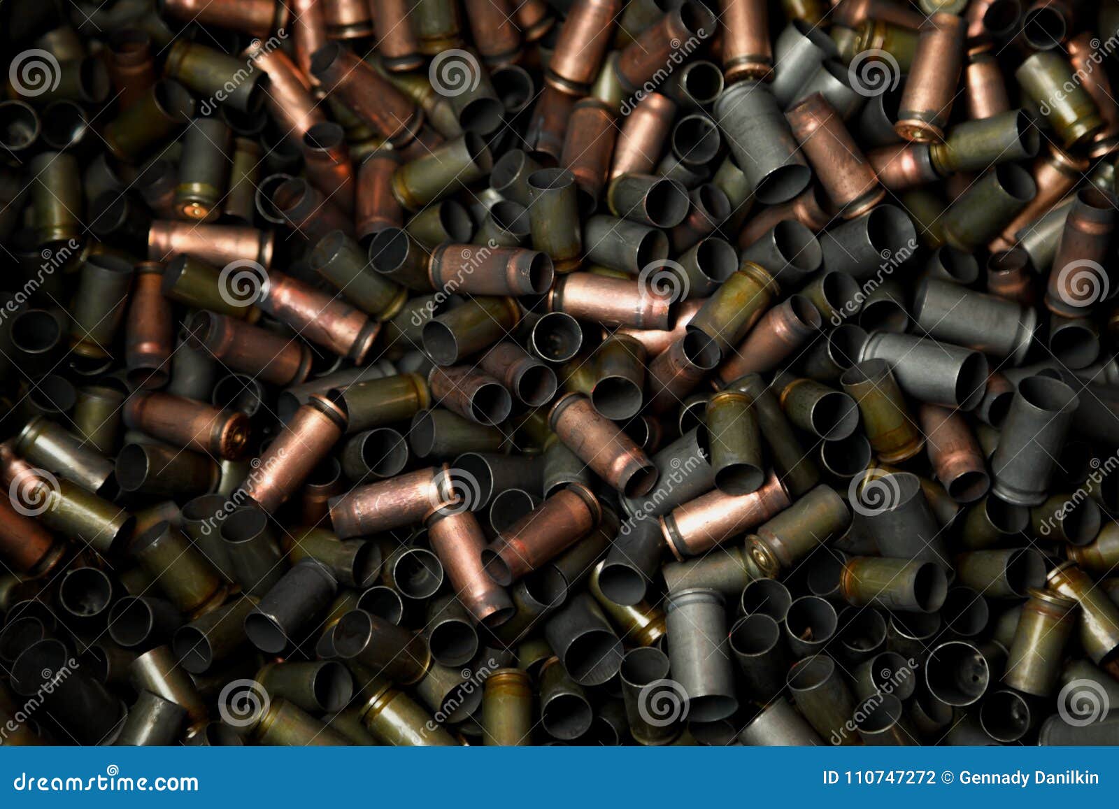 One Bullet Bottom Isolated On White Background. Cartridge 7.62 Caliber ...