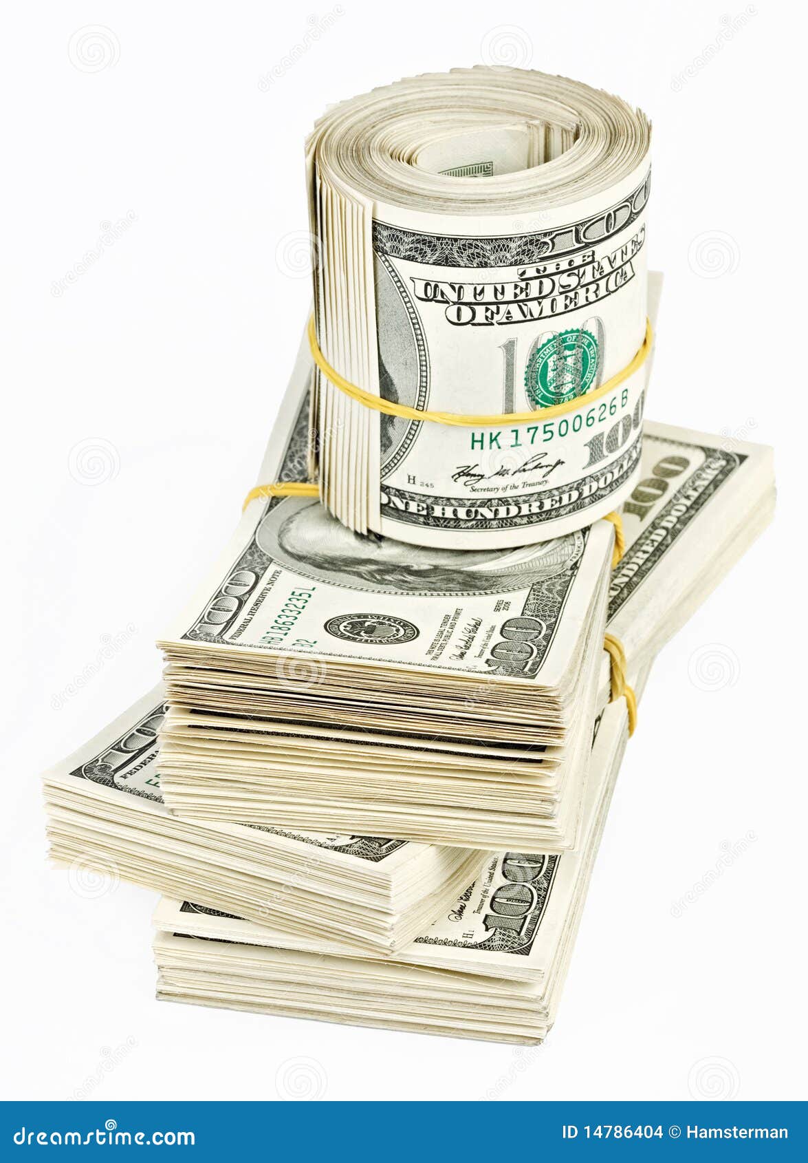 Many Bundle Of US 100 Dollars Bank Notes Stock Photo | CartoonDealer ...