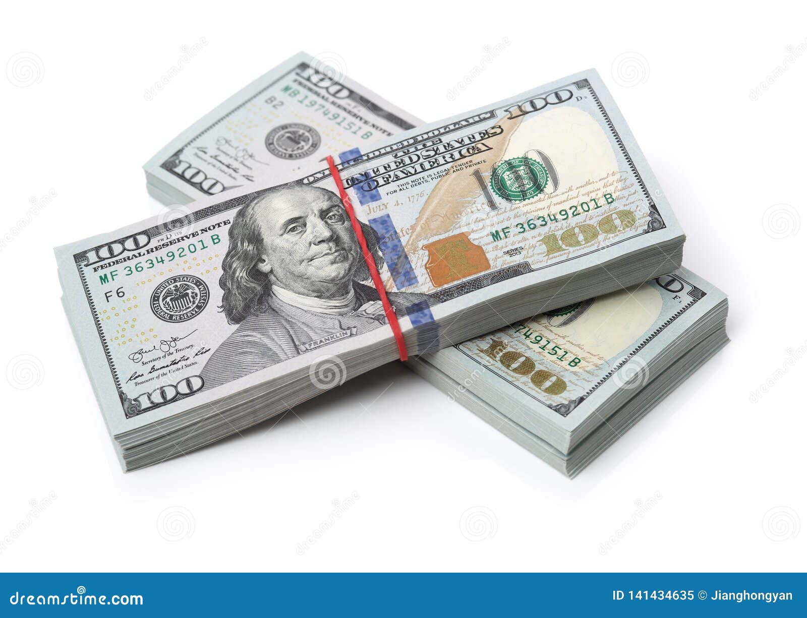 Many Bundle of US 100 Dollars Bank Notes Stock Image - Image of ...