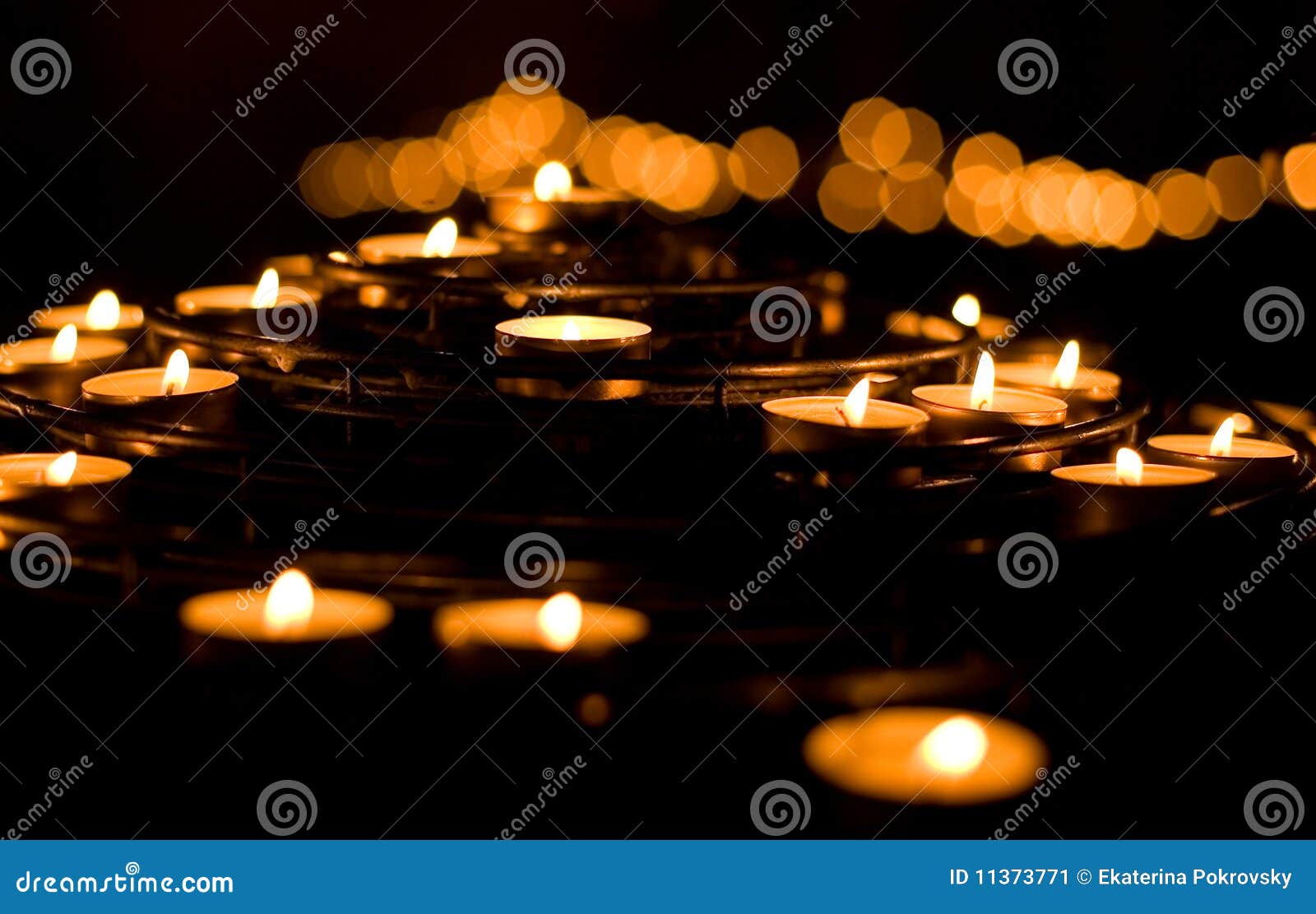 Many burning candles stock image. Image of fire, religion - 11373771