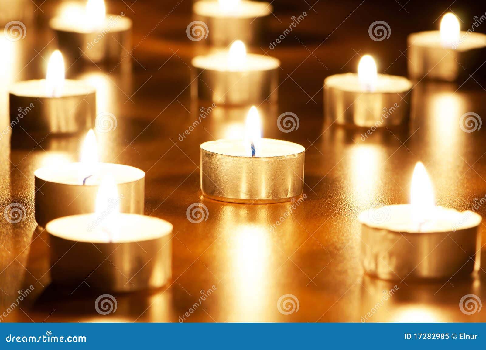 Many burning candles stock image. Image of decorative - 17282985