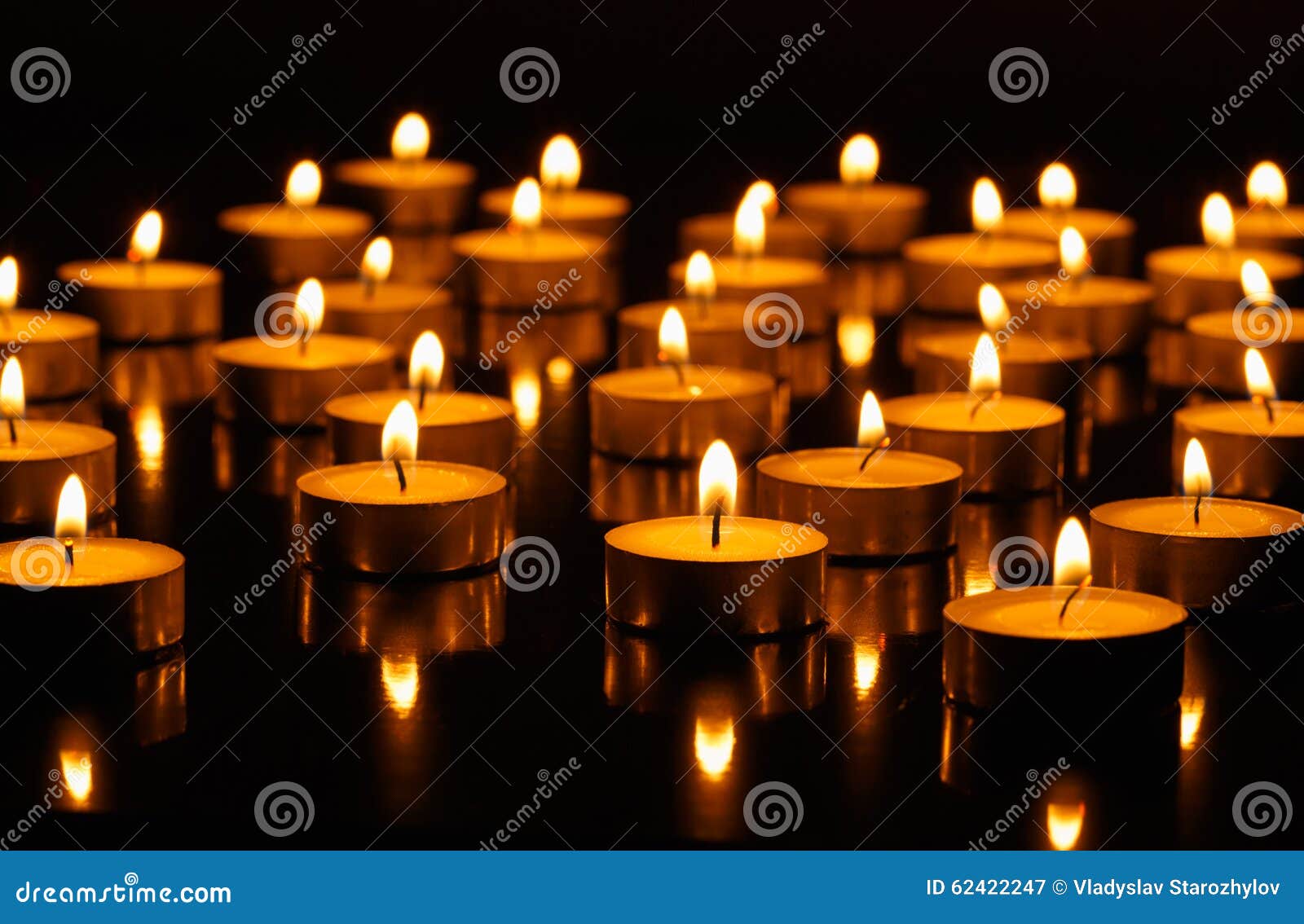 Many burning candles stock image. Image of dark, decorative - 62422247