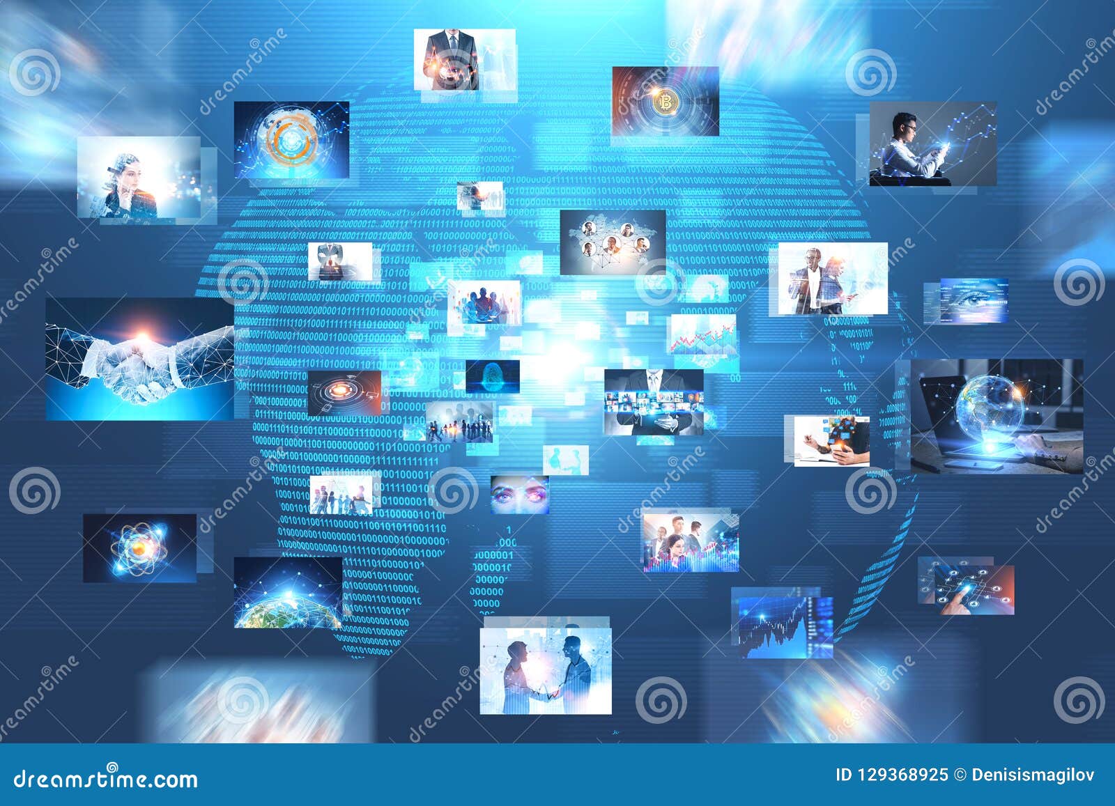 Many Business Pictures Interface, Global Stock Illustration ...