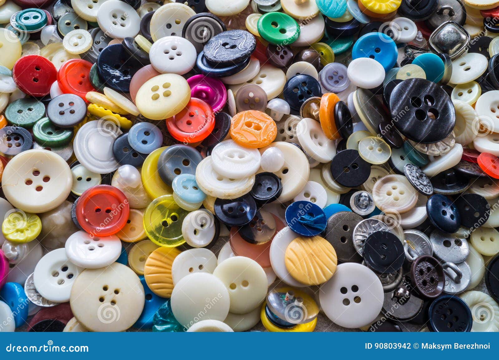 Many buttons stock photo. Image of round, buttons, fashion - 90803942