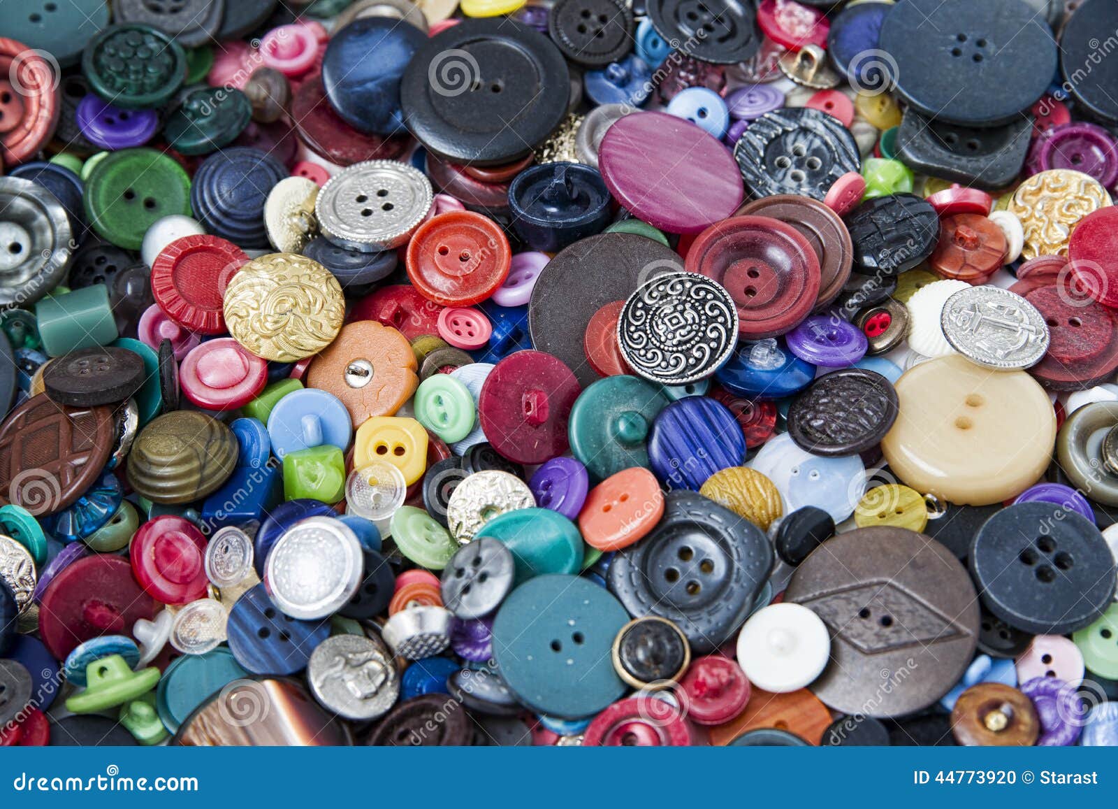 Many Buttons of Various Shapes and Colors Stock Photo - Image of button ...