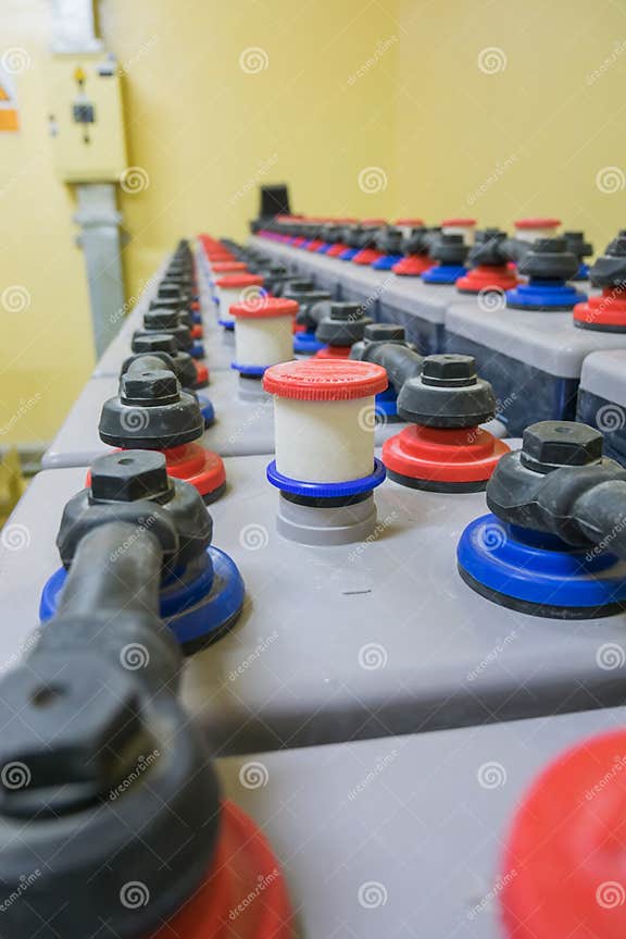 Many Cables and Many Batteries Stock Image - Image of acid, minus: 84867111