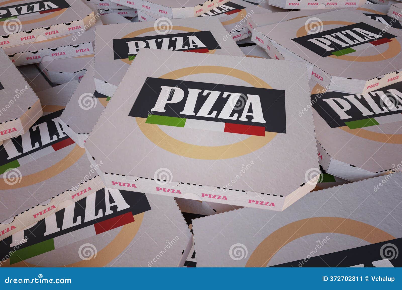 Cardboard Pizza Packaging. Vector Drawing | CartoonDealer.com #147494586