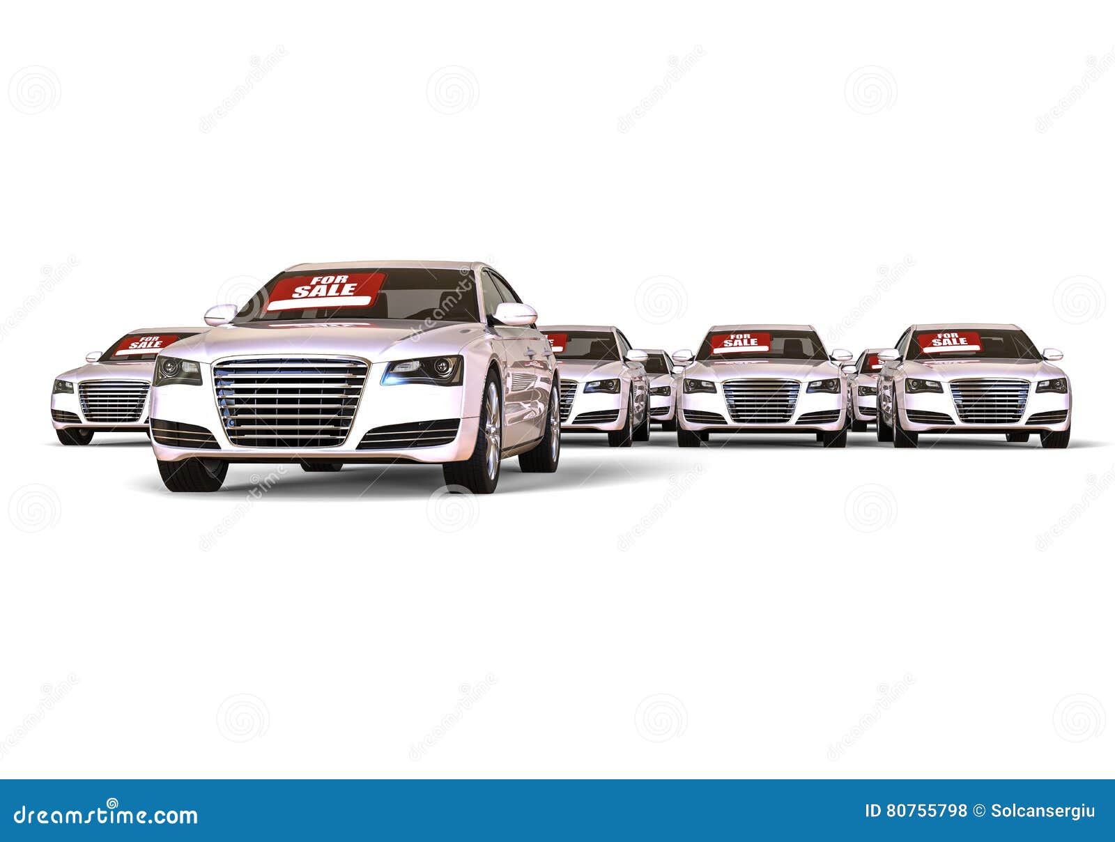 Many cars for sale stock illustration. Illustration of parked - 80755798
