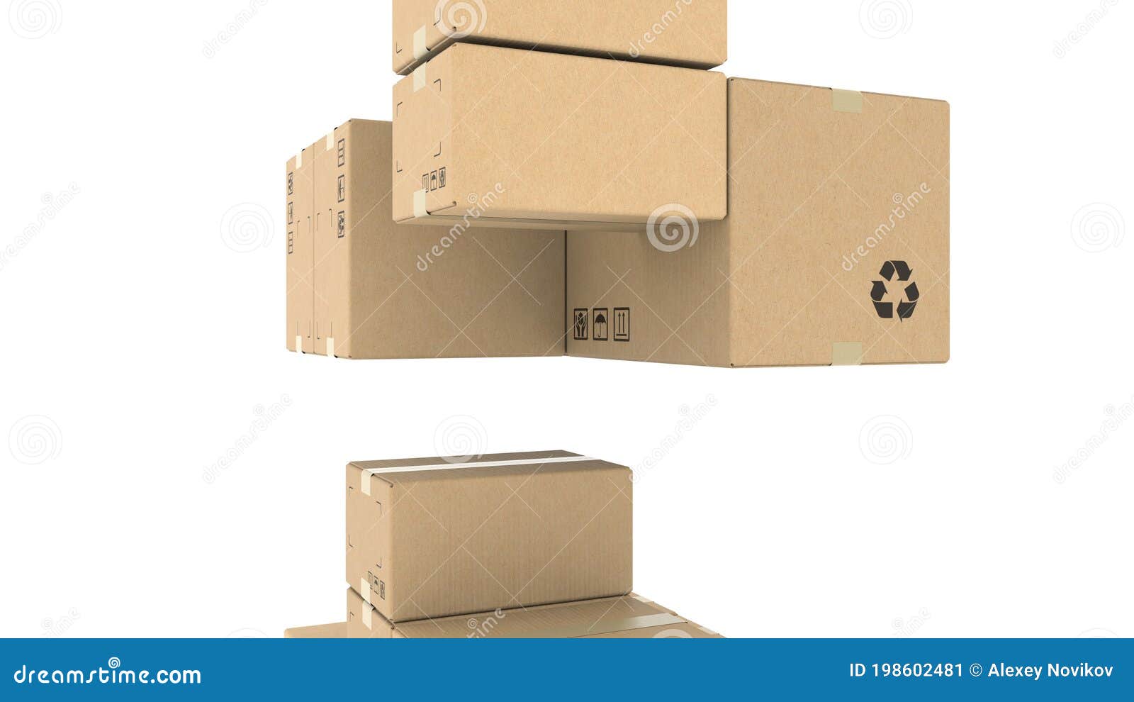Recycled And Packaging Symbol. Sign For Cargo Cartoon Vector ...