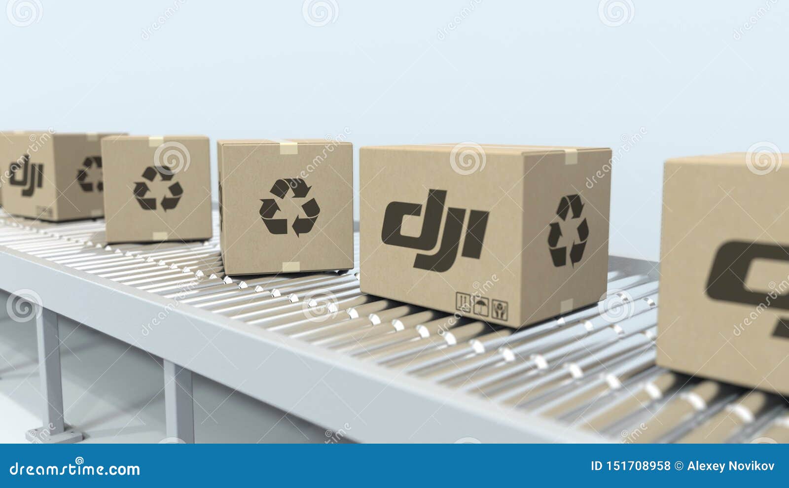Many Cartons With DANONE Logo In Shopping Trolley. Editorial 3D ...
