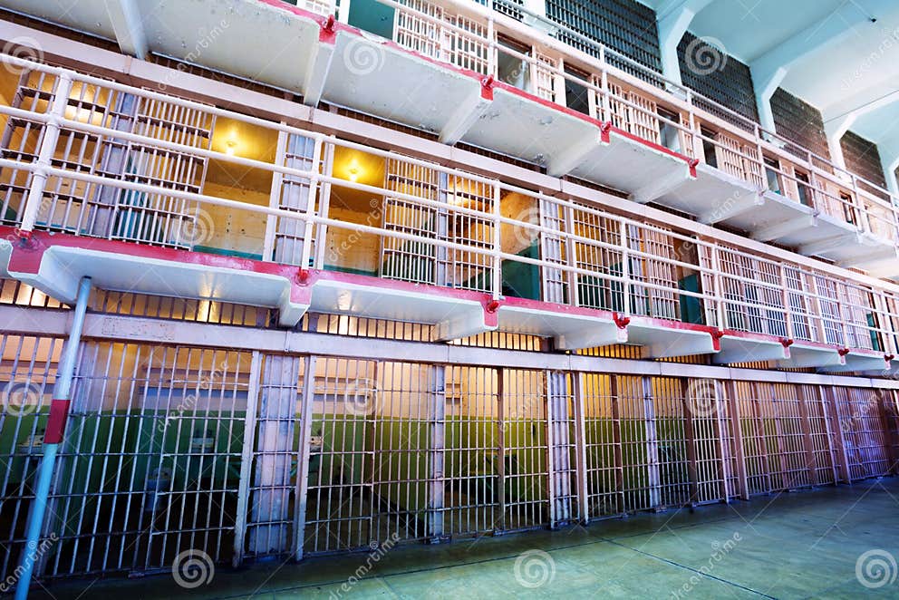 Many Cells Rows in Typical American Prison Stock Image - Image of ...