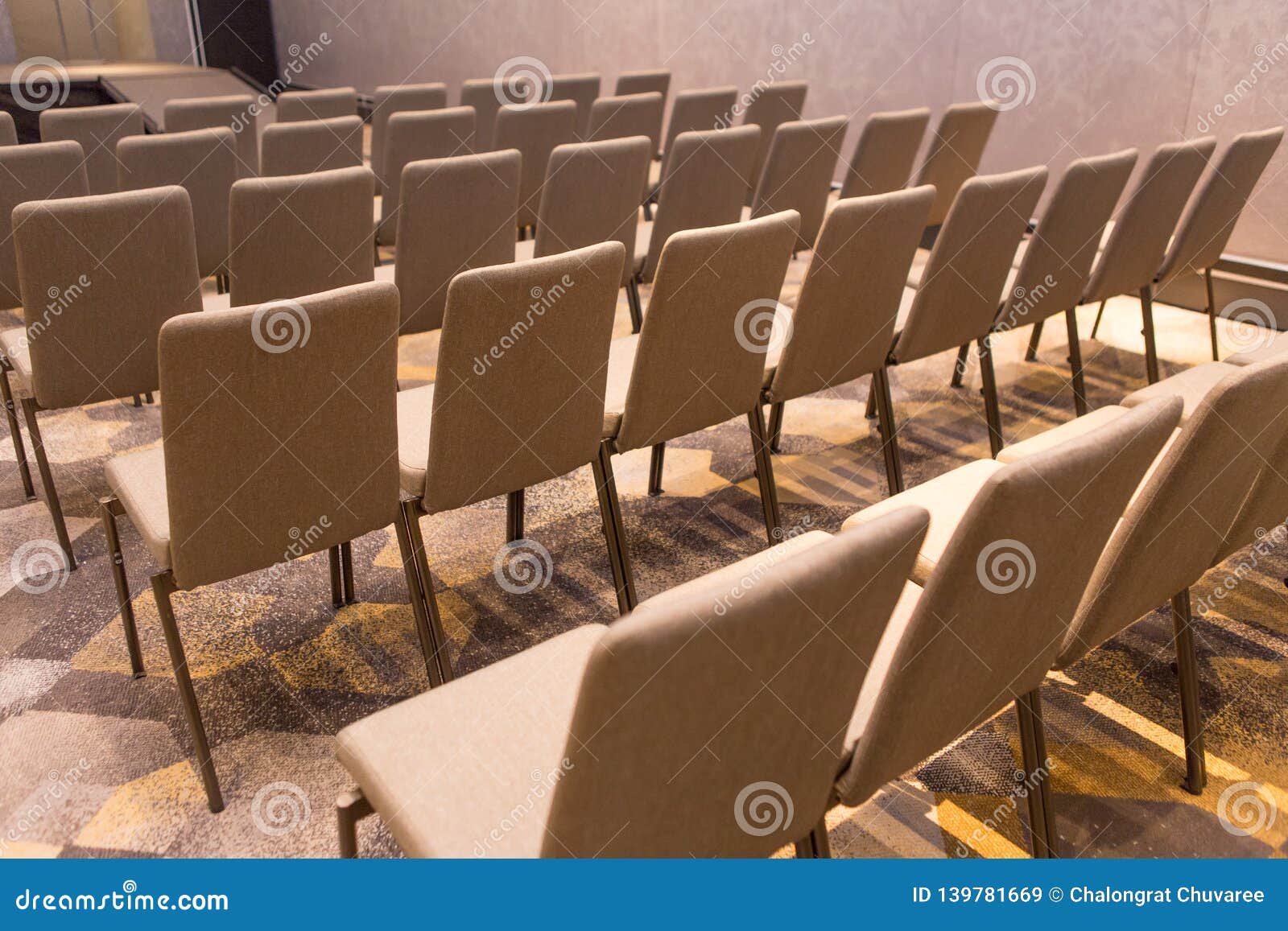 Many Chairs in the Seminar Room Stock Image - Image of indoor, group ...