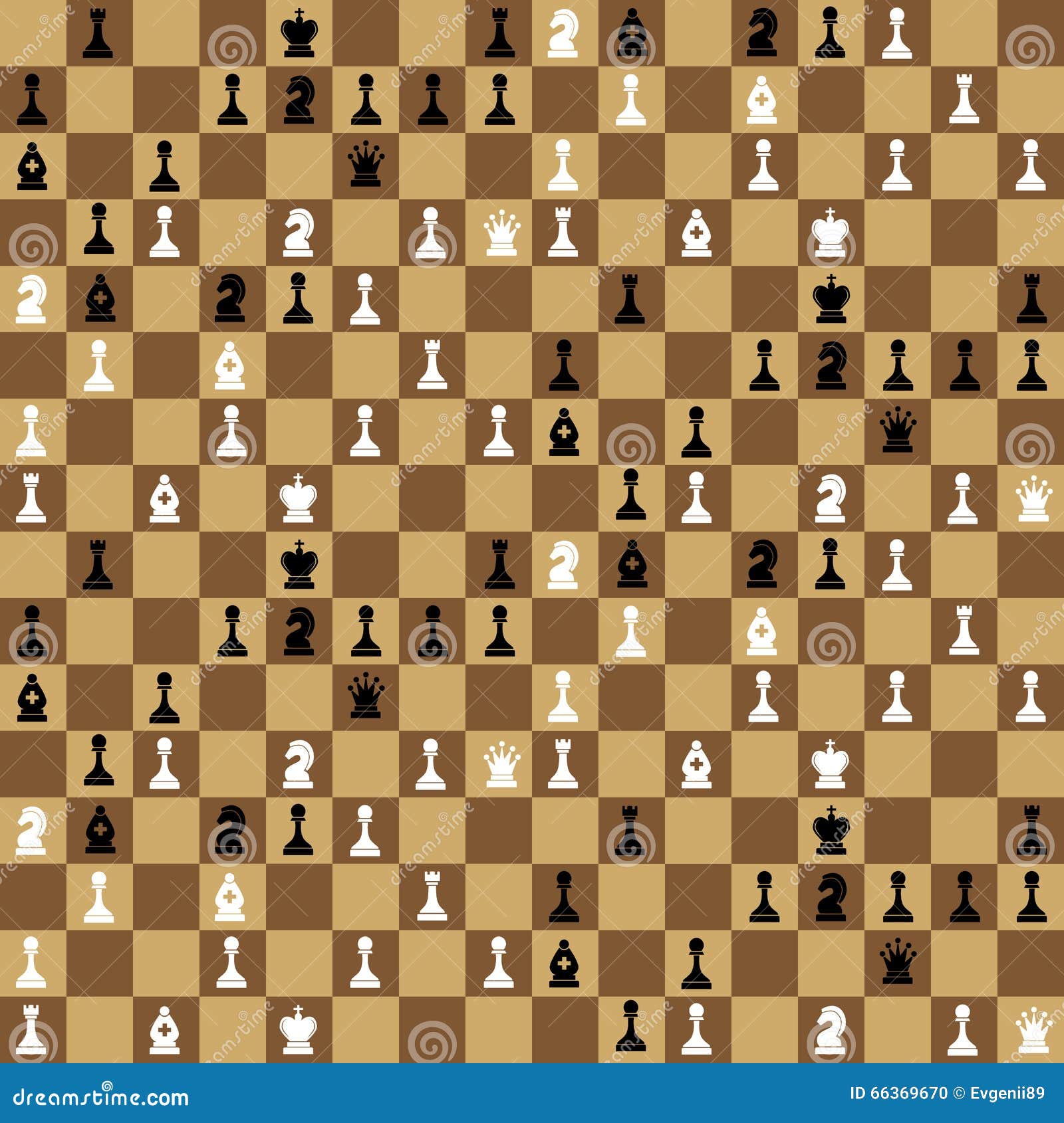 Chessboard Seamless Pattern With Black And Yellow Background Cartoon ...