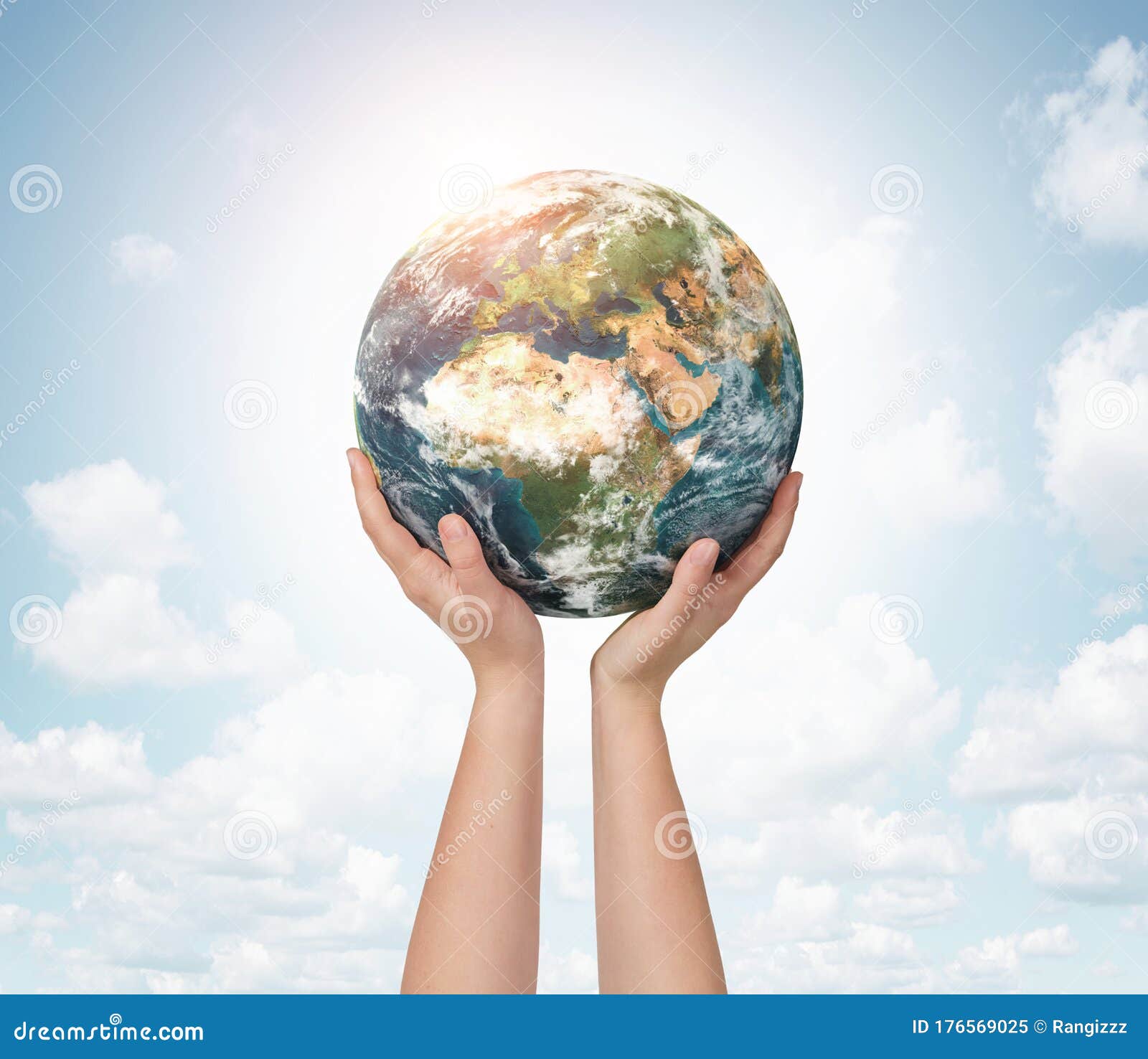 Child Hands Holding Planet Earth Over Sky Background Stock Image ... Child Hands Holding Planet Earth Over Sky Background Stock Image ...