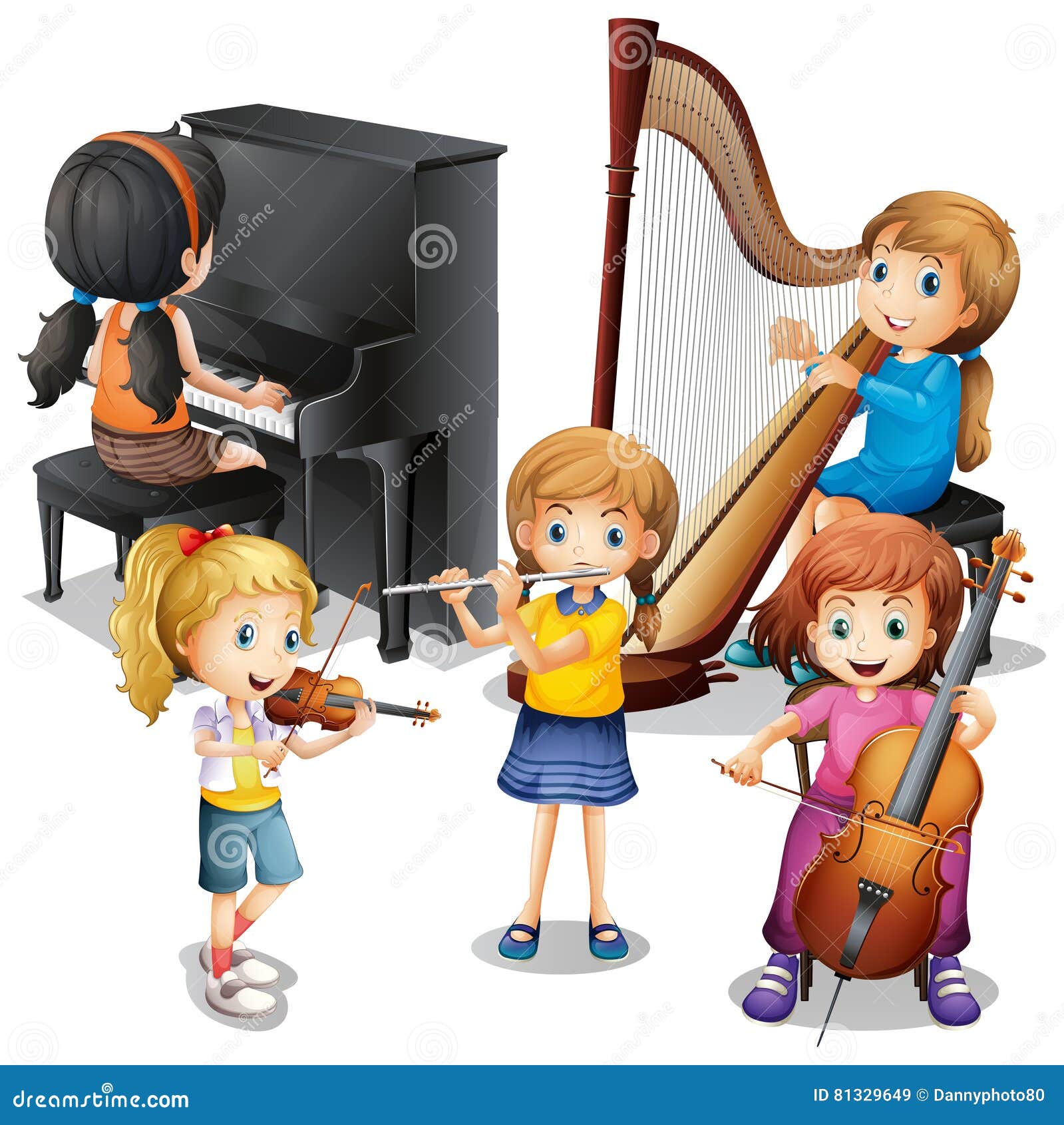 Classical Music Festival Poster Template Cartoon Vector | CartoonDealer ...