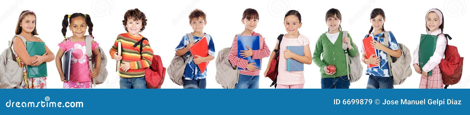 Many Children Students Returning To School Stock Image - Image of girl ...