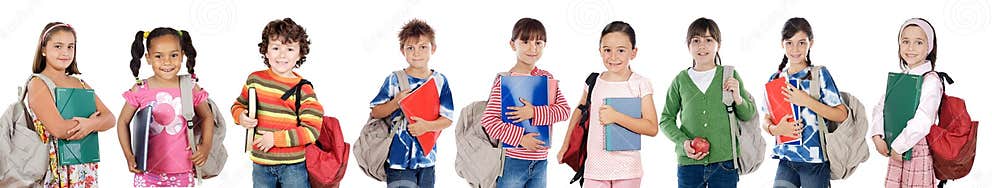 Many Children Students Returning To School Stock Image - Image of girl ...