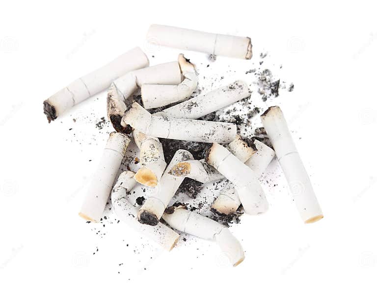 Many Cigarette Ends Isolated Stock Image - Image of stop, health: 24379945