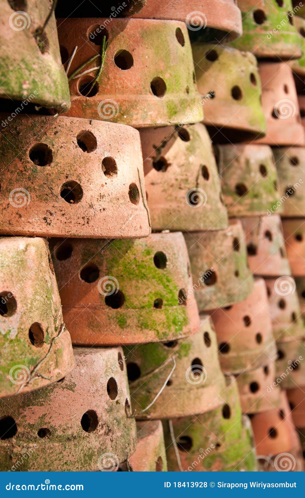 Many Clay Pots stock photo. Image of arrangement, houseplant - 18413928