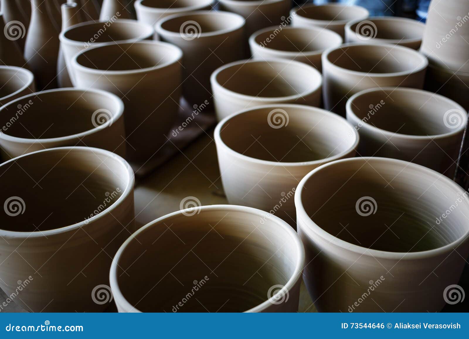 Many clay pots stock photo. Image of rural, decoration - 73544646