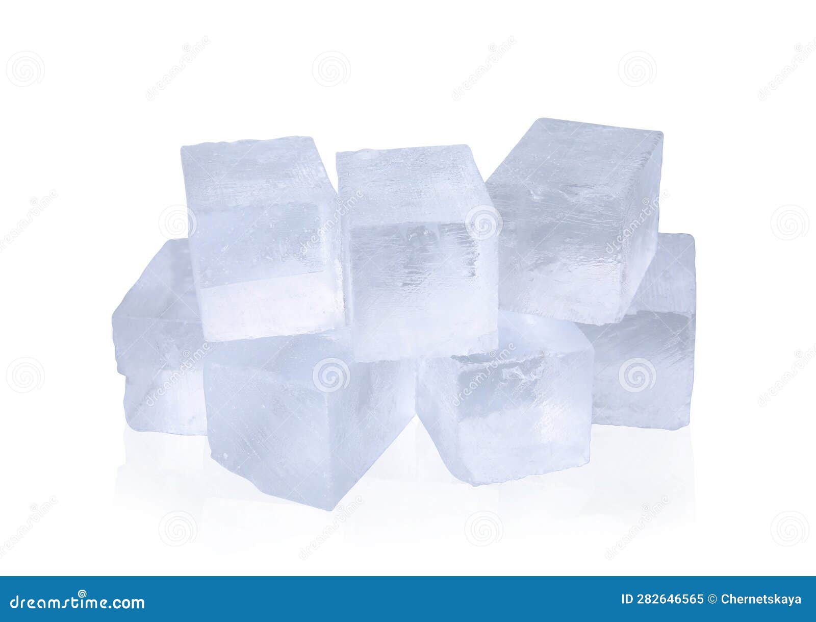 Many Clear Ice Cubes Isolated on White Stock Image - Image of cubes ...
