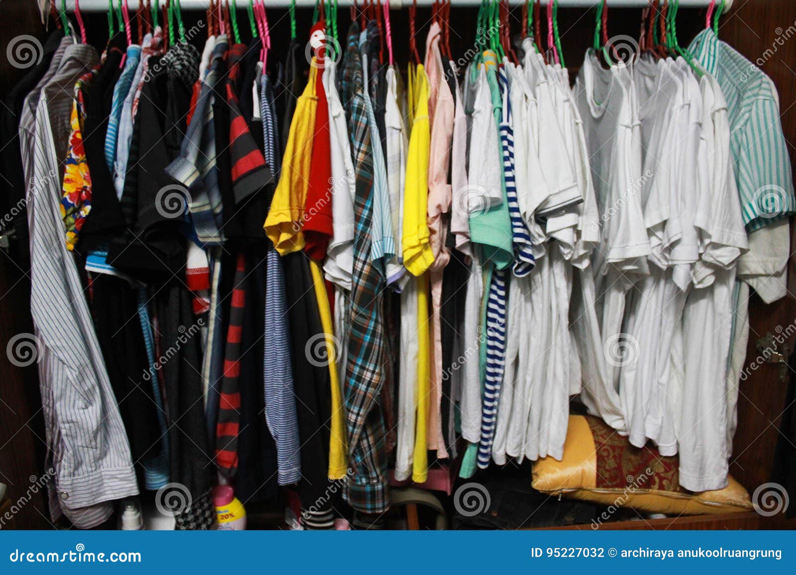 Many cloth in closet stock photo. Image of home, boutique - 95227032