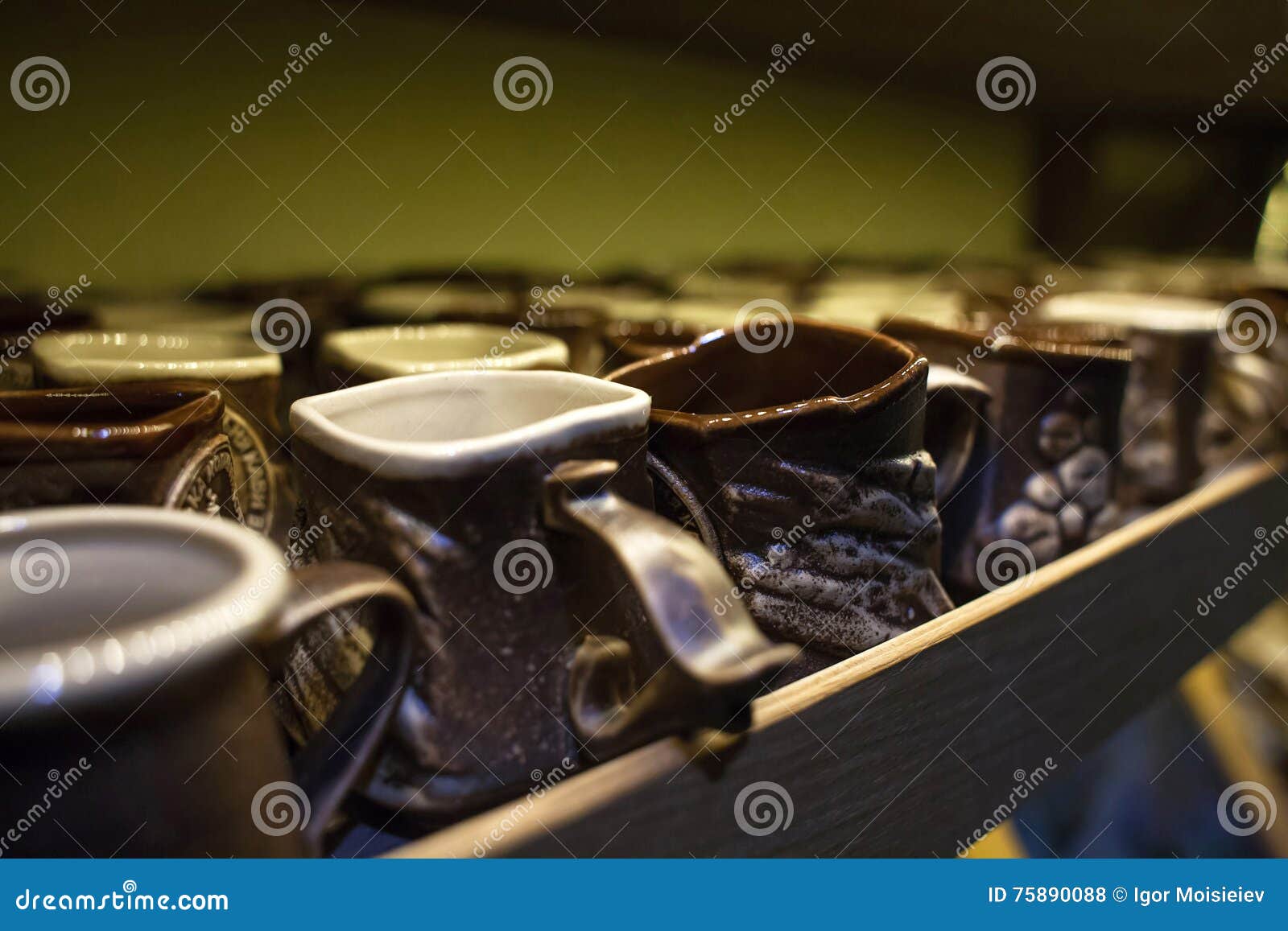 Many Coffee Cups Selling in the Shop. Stock Photo - Image of style ...
