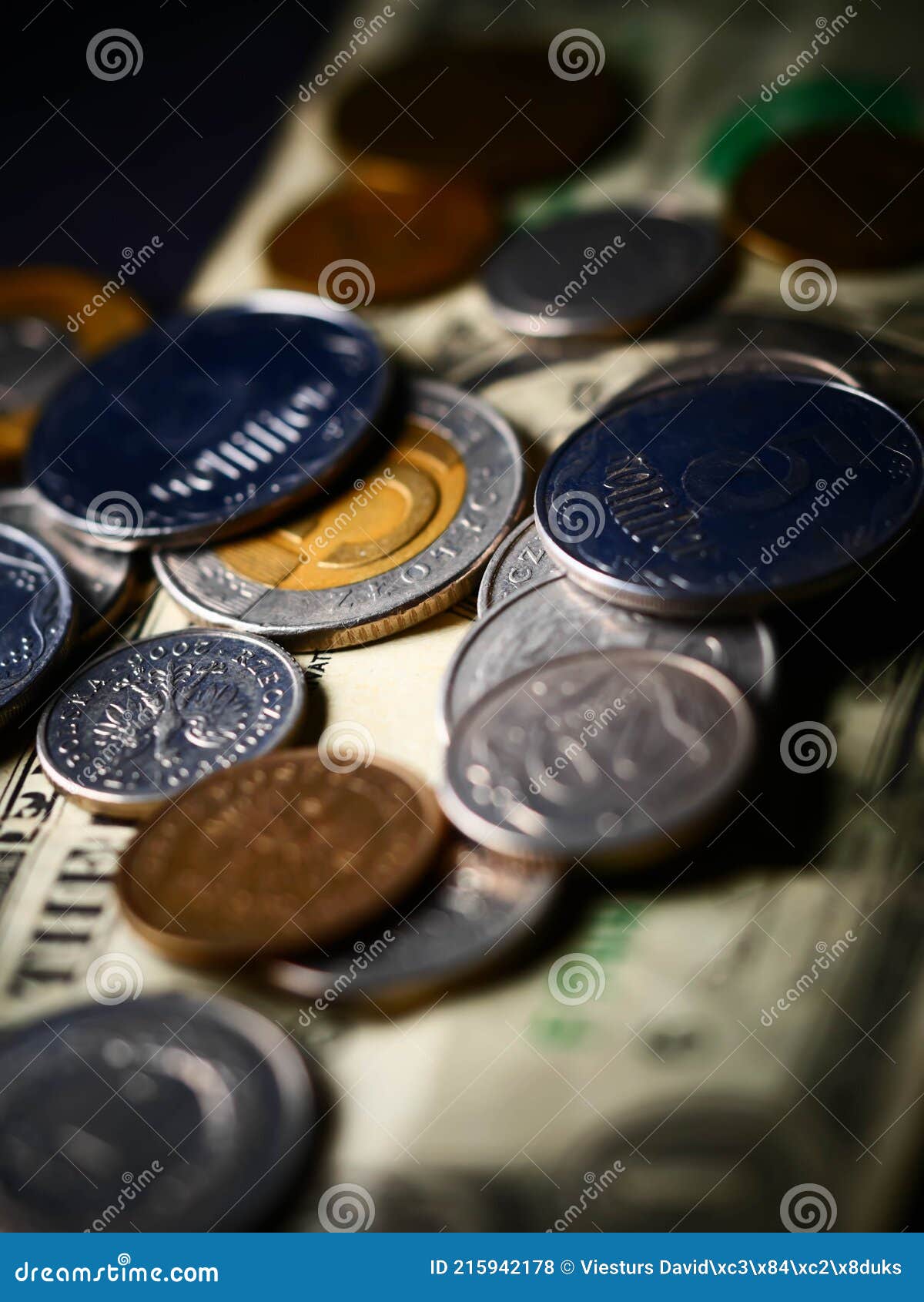 Many Coins from All Over the World Stock Photo - Image of cash, bank ...
