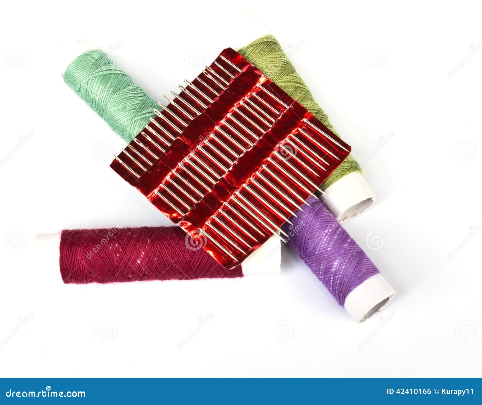 Many Color Thread and Needle Stock Photo - Image of cloth, fashion ...