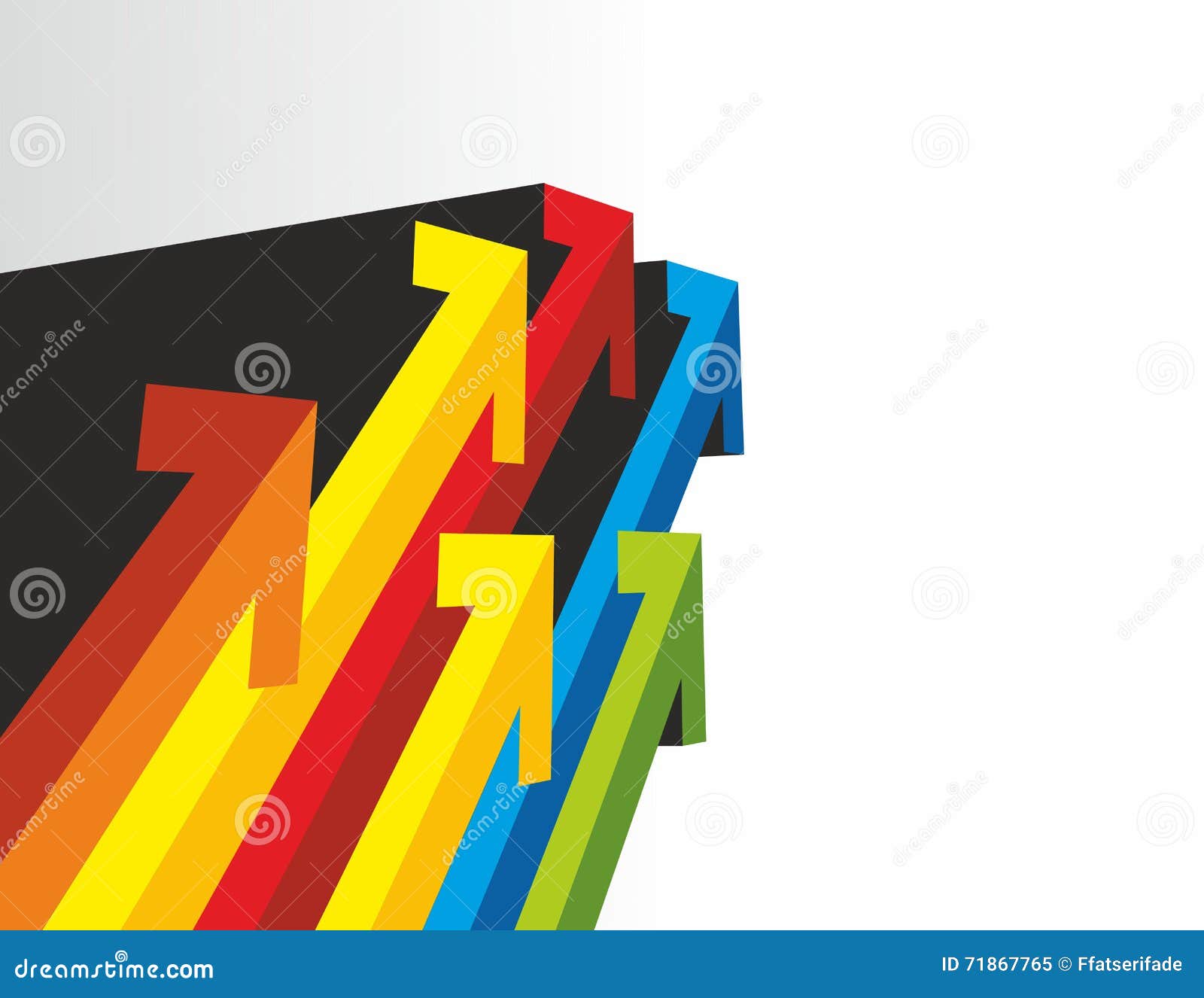 Many colored arrows stock illustration. Illustration of development ...