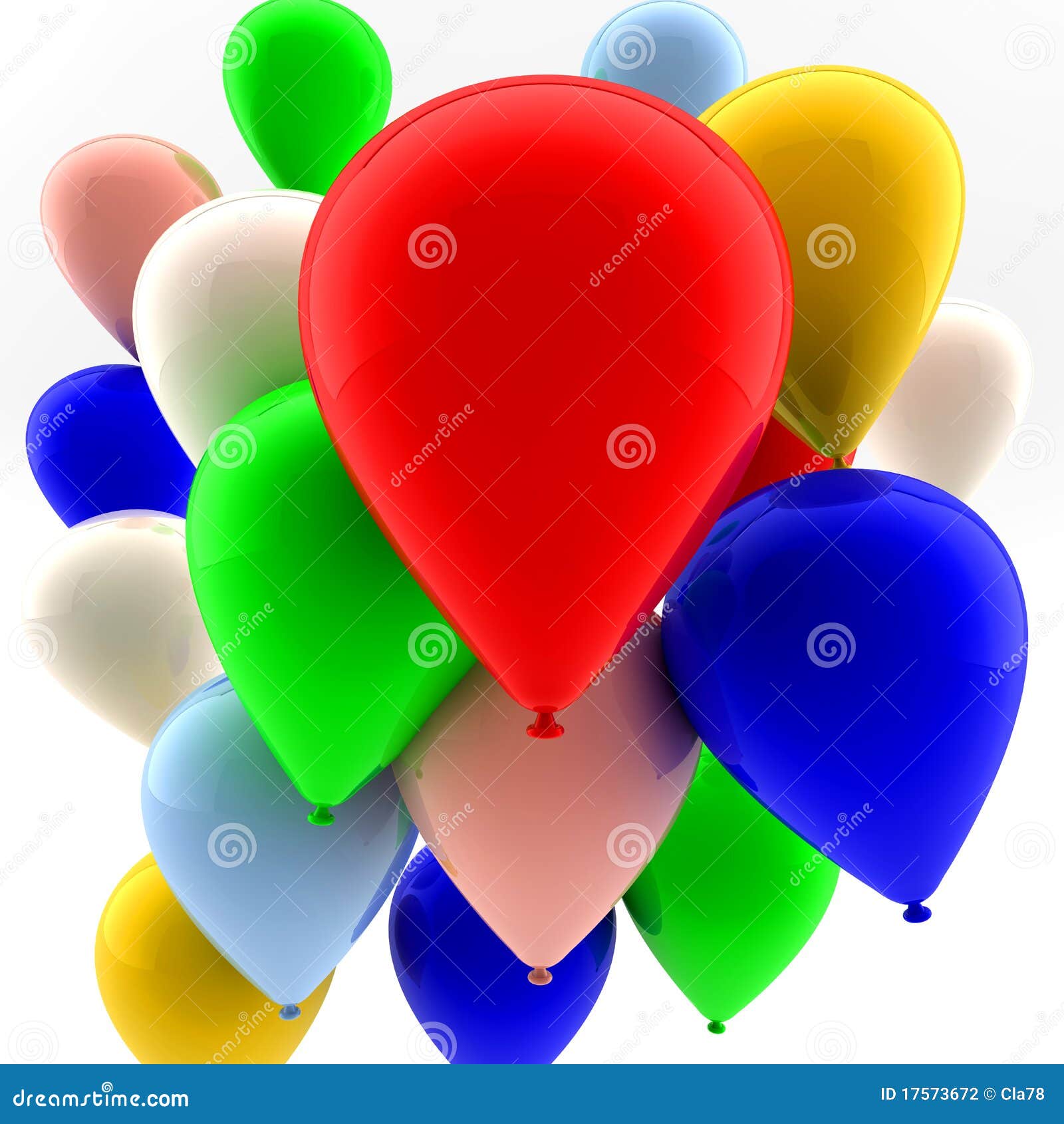 Many colored balloons stock illustration. Illustration of spectrum ...