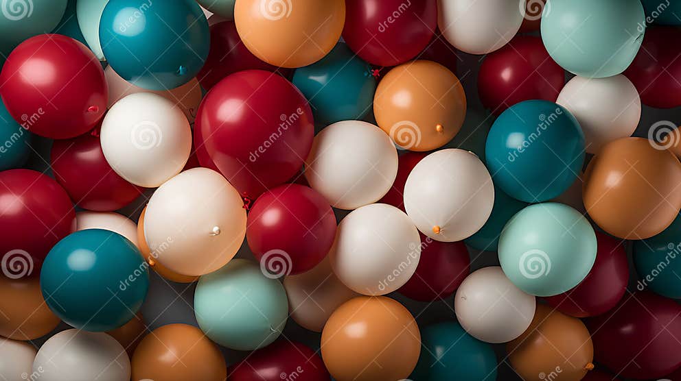 Many Colored Balls. Abstract Background. 3 D Render Stock Illustration ...