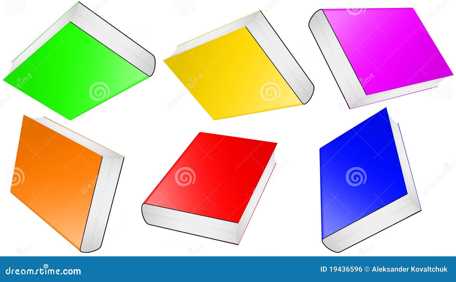 Many colored book. stock illustration. Illustration of macro - 19436596