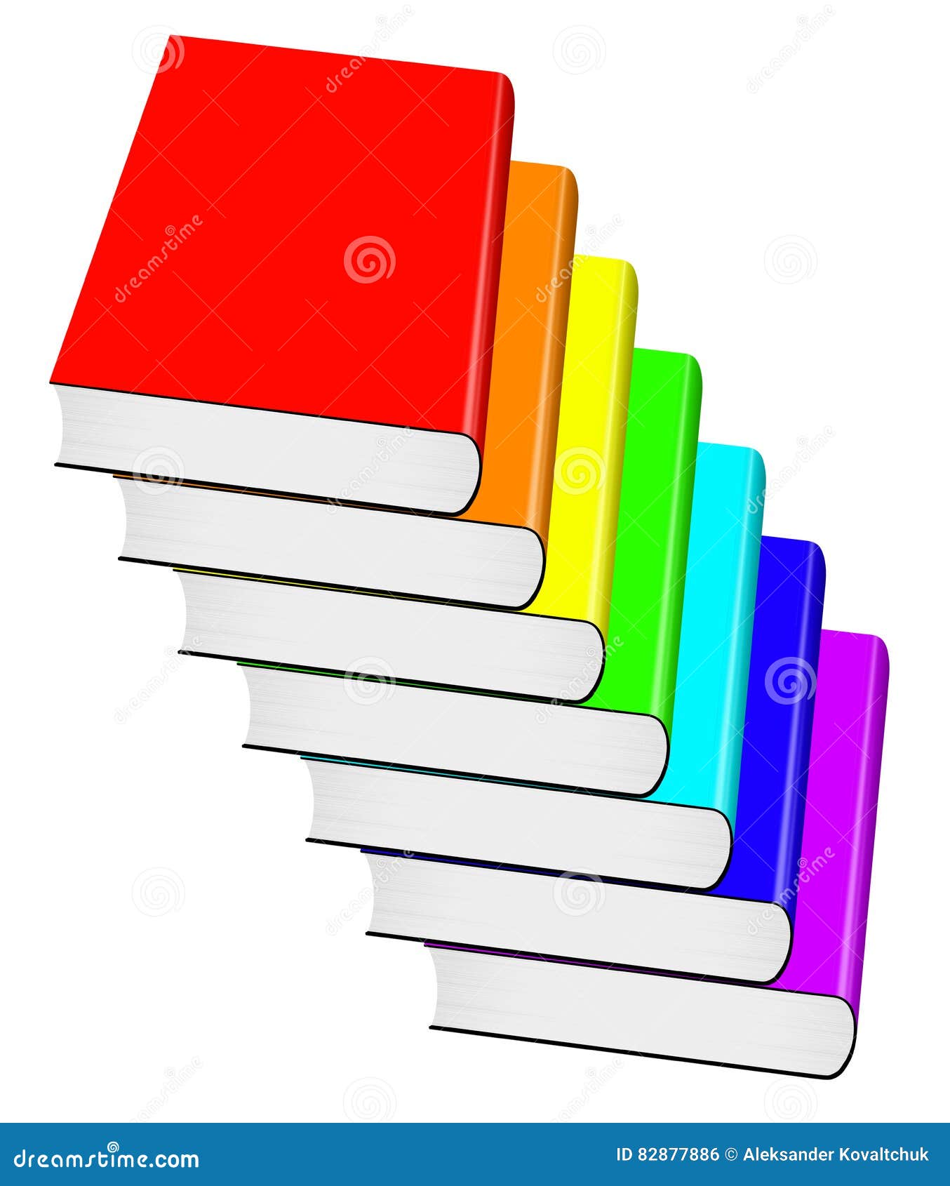 Many colored book stock illustration. Illustration of clean - 82877886