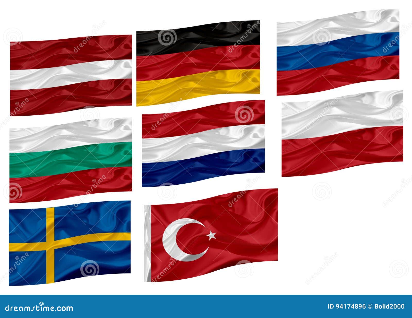 Many colored flags stock illustration. Illustration of country - 94174896