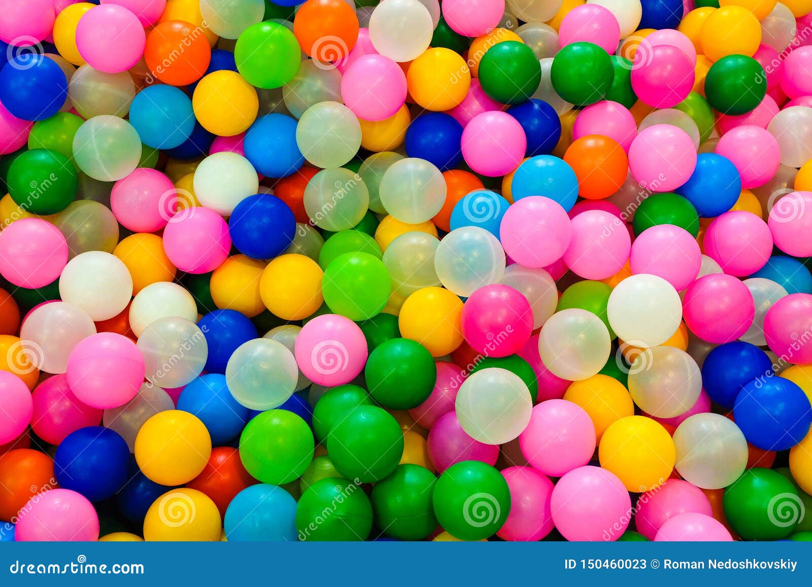 Many Colored Gaming Plastic Balls for Children Play Areas Stock Image ...