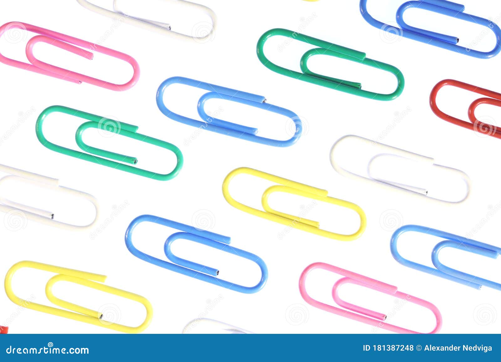 Many Colored Isolated Paper Clips Pattern Stock Photo - Image of ...