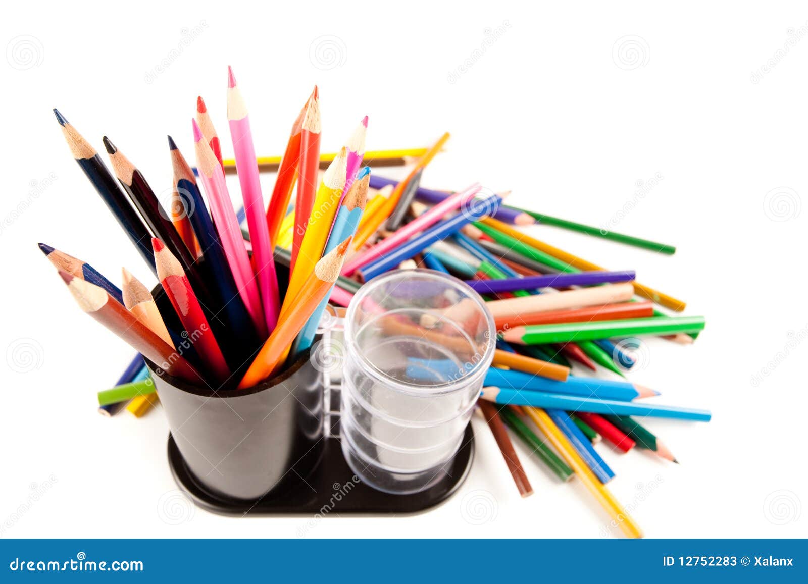 Many colored pencils stock image. Image of education - 12752283