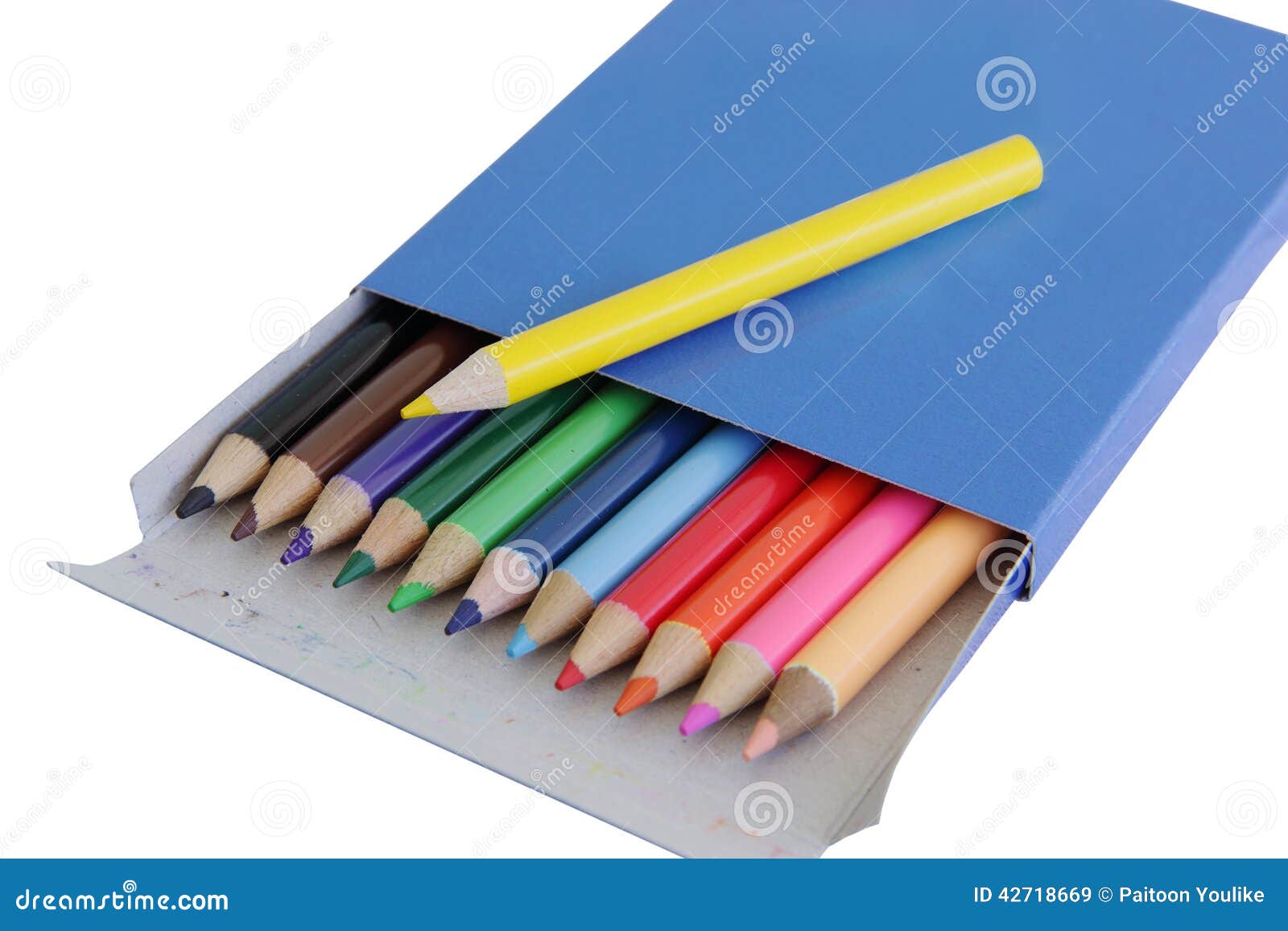 Many Colored Pencils Carton Box Stock Photos - Free & Royalty-Free ...