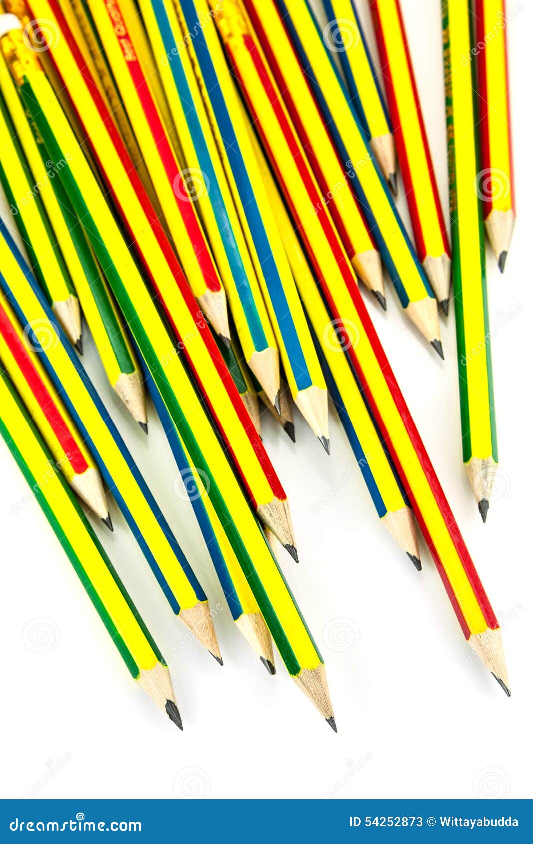 Many colored pencils stock image. Image of abstract, eraser - 54252873