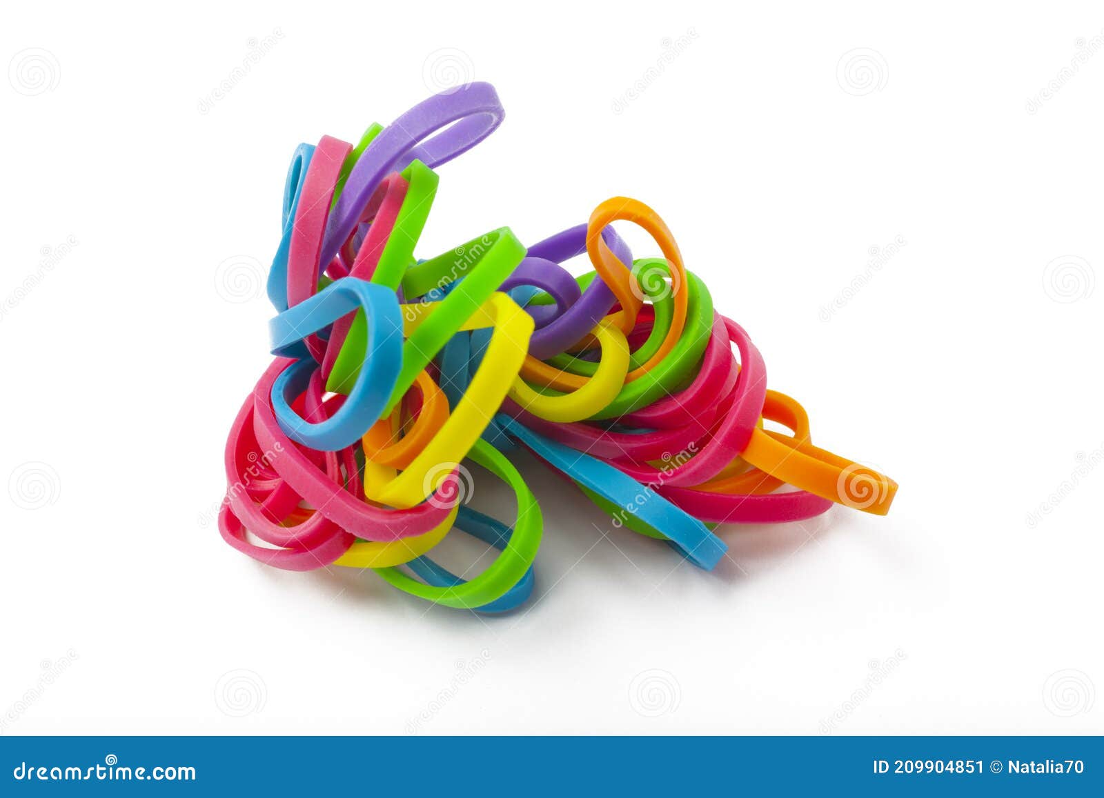 Many Colored Rubber Bands stock image. Image of vibrant - 209904851