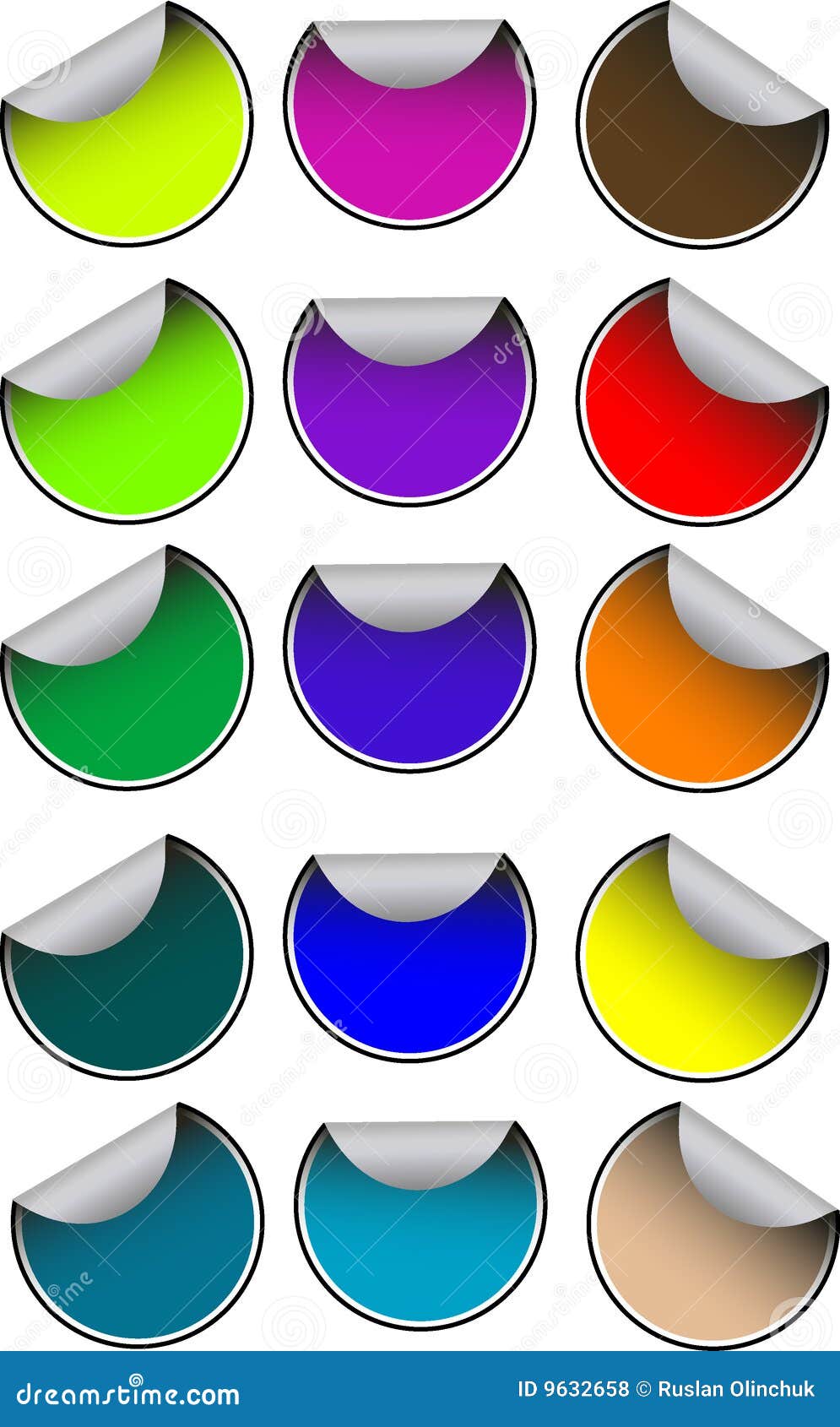 Many colored stickers stock illustration. Illustration of isolated ...