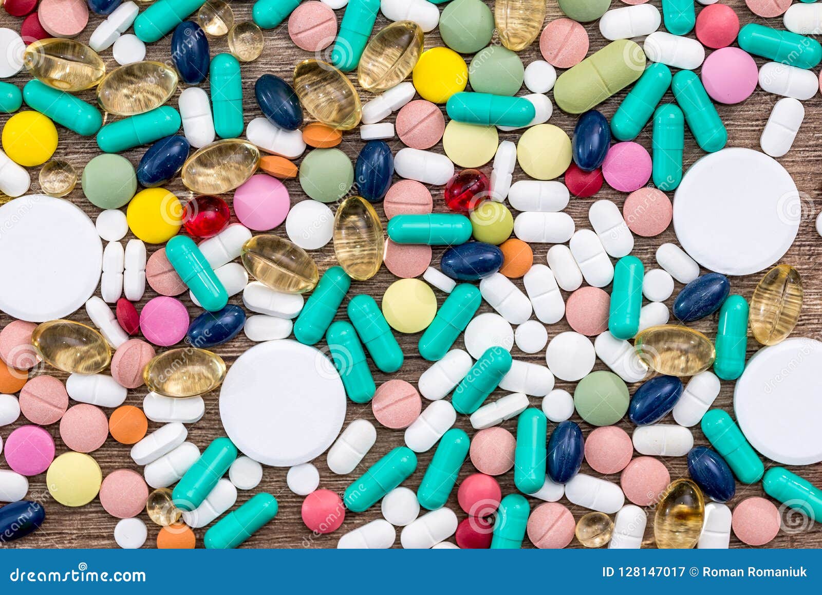 Many Colored Tablets on Desk Stock Image - Image of diverse, illness ...